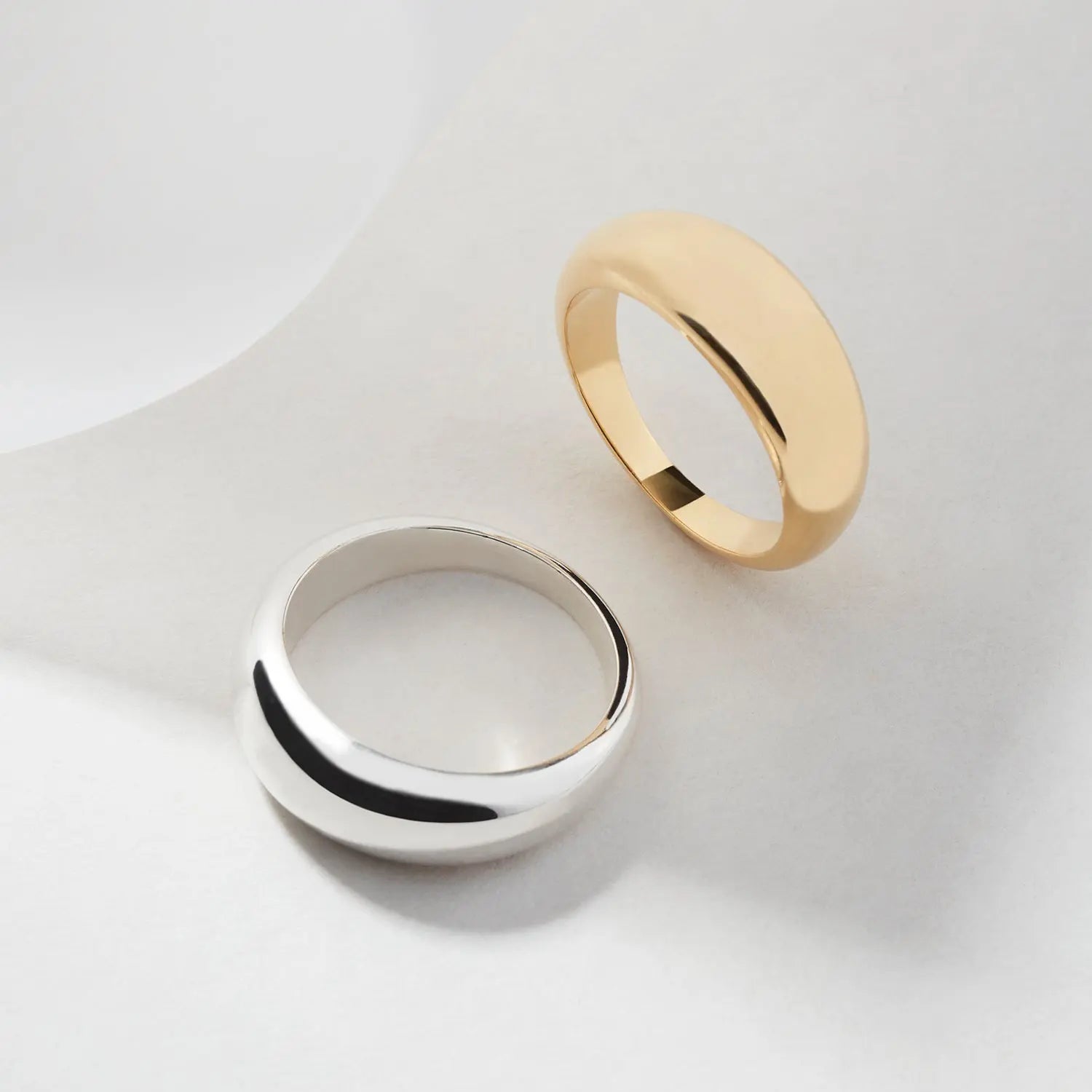 Large Dome Ring in Sterling Silver or Gold Vermeil – Soremi Jewellery