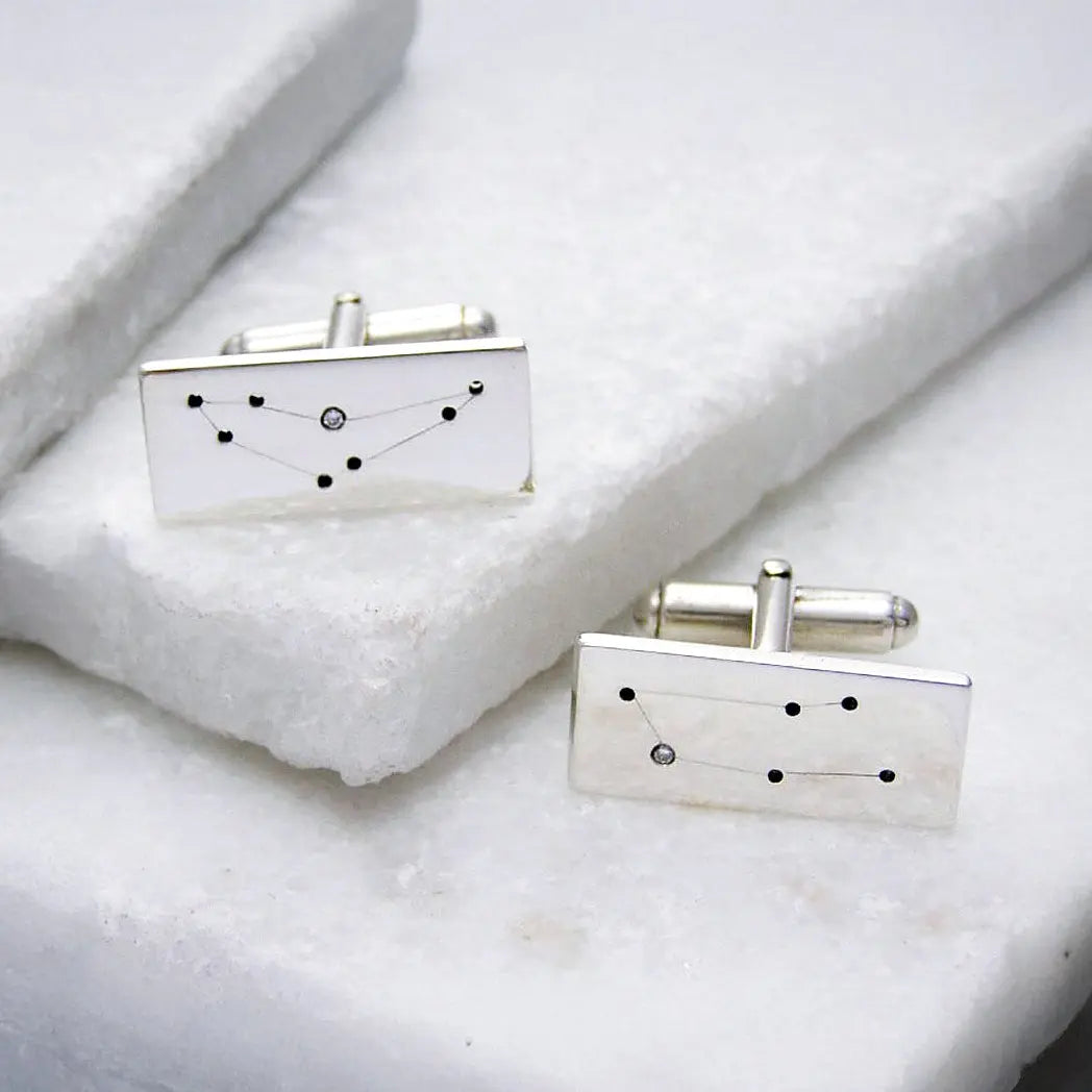 Silver Constellation Cufflinks | Sterling Silver & Diamonds – Soremi ...