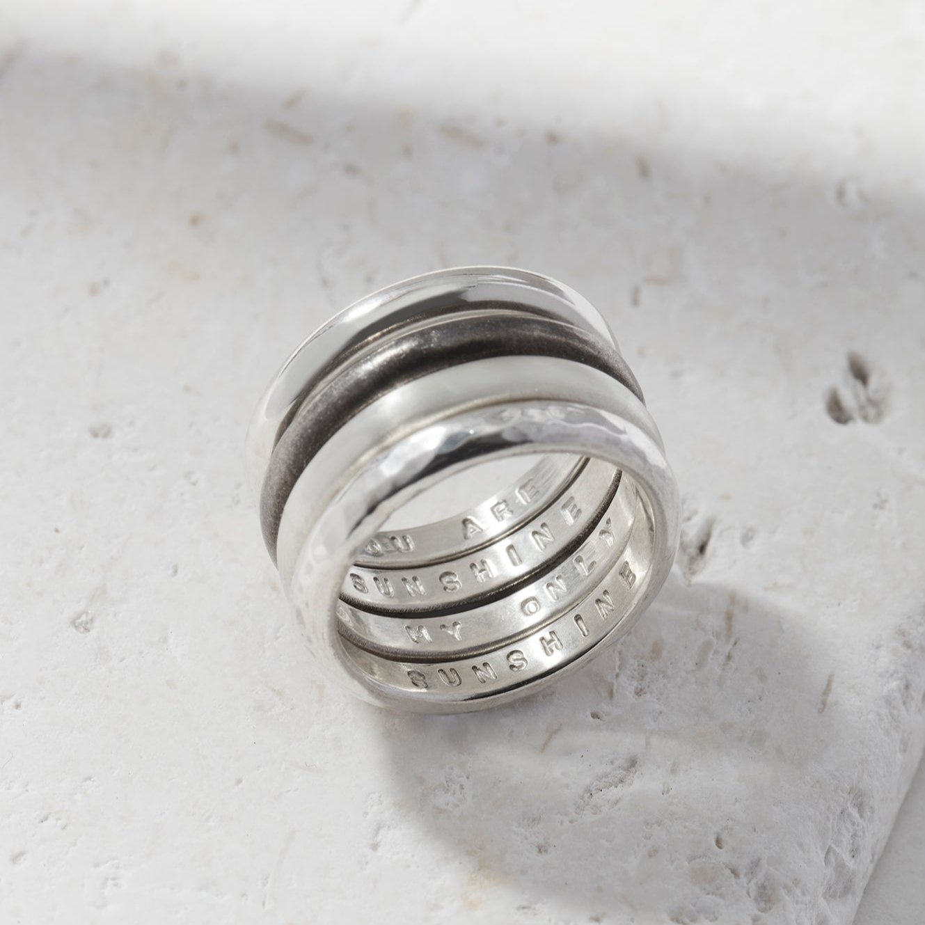 Personalised Simple Stacking Rings – Soremi Jewellery